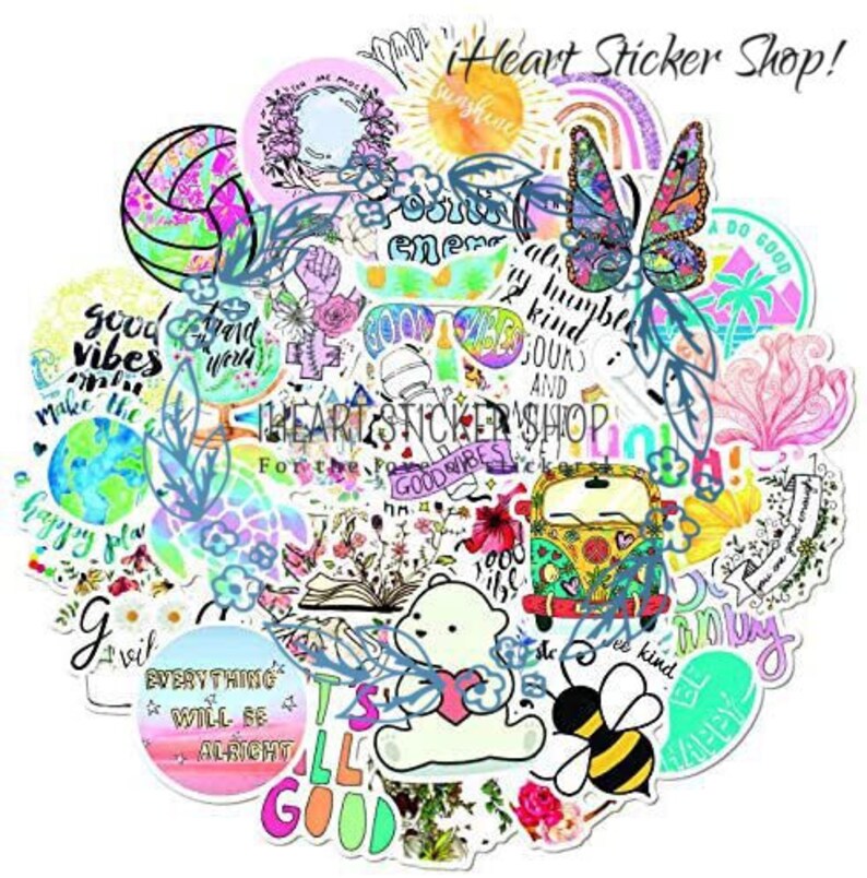 Cute Positive Sticker Packs Aesthetic Stickers Vinyl | Etsy