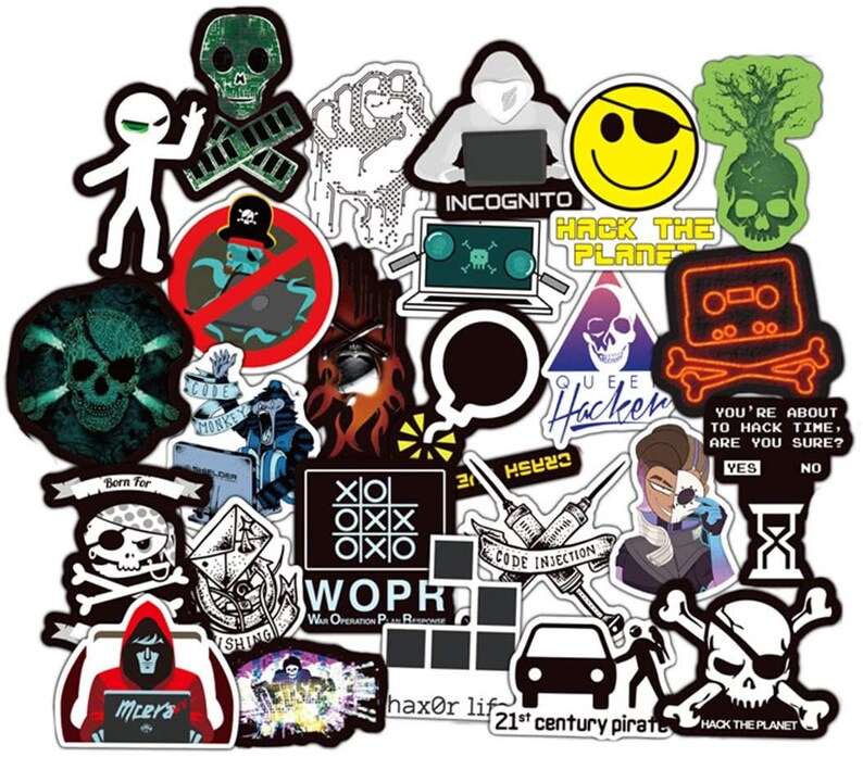 HACKER Sticker Packs Computer Stickers Tech Stickers | Etsy