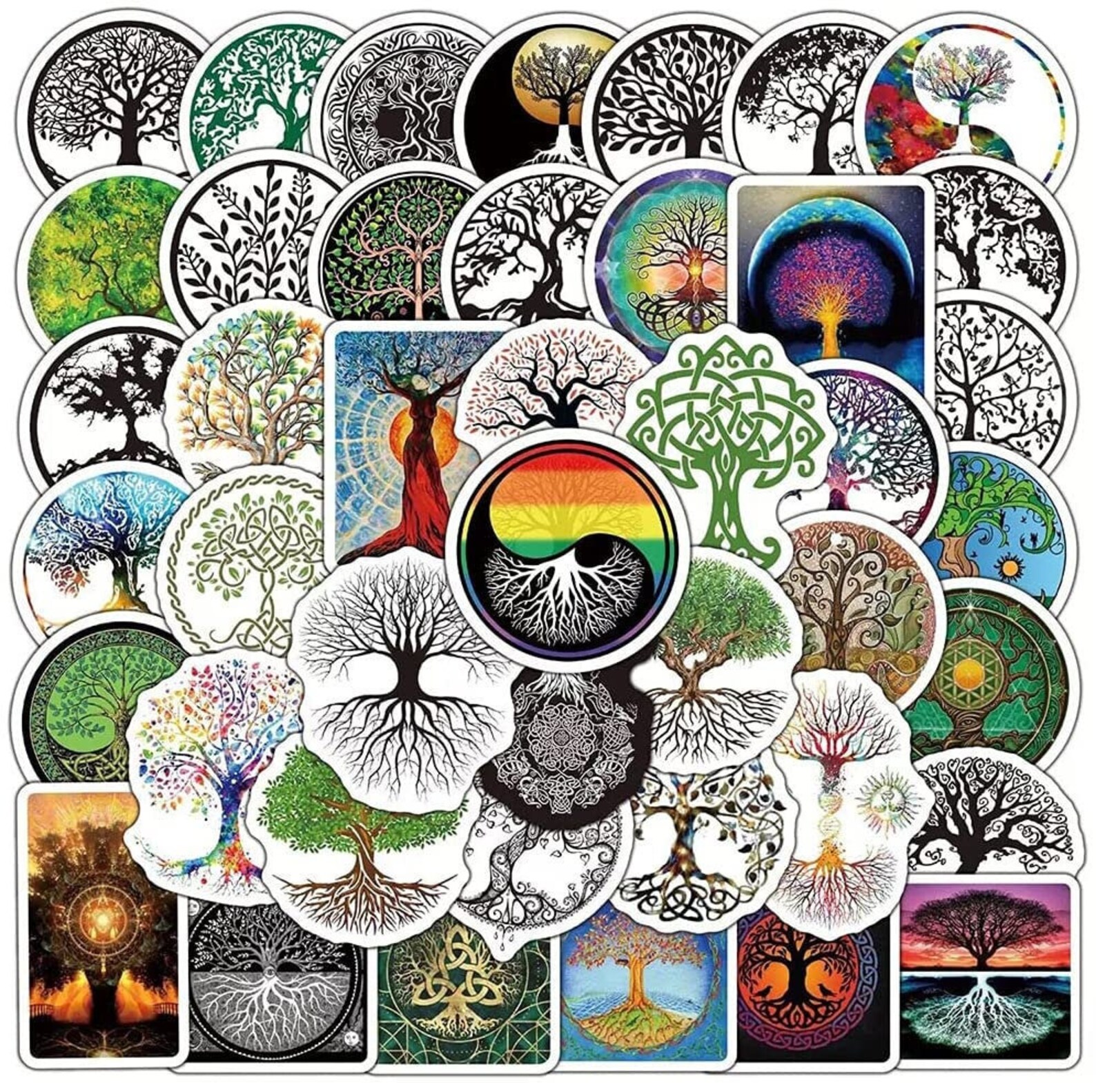 TREE OF LIFE Stickers Family Tree Stickers Life Tree - Etsy