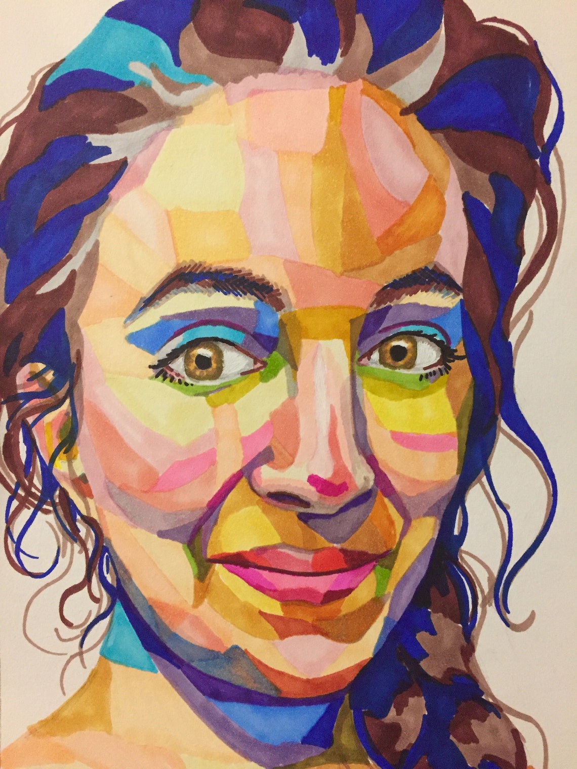 Custom Original Portrait, Marker Portrait, Art Gift, Personalized ...