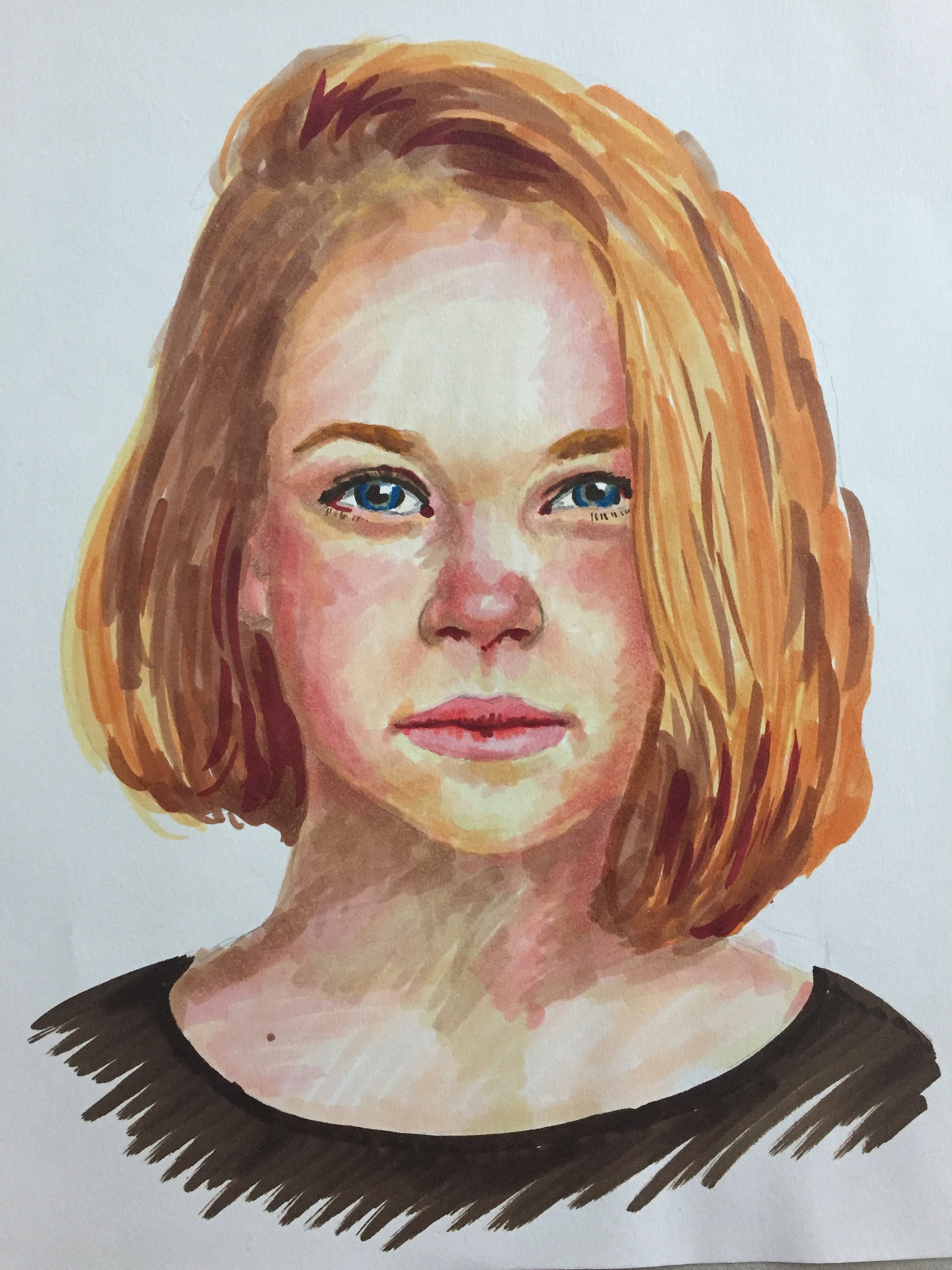 Custom Original Portrait, Marker Portrait, Art Gift, Personalized ...