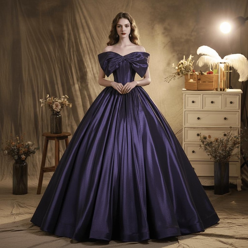 Nature Purple Satin Prom Dress,formal Evening Dress,bridal Long Dresses ...