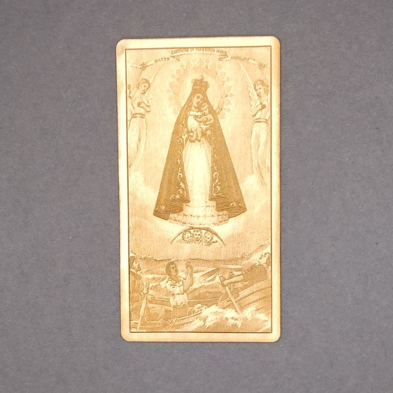 Saint Wooden Prayer Card Santa Barbara/ Caridad Del Cobre/ San Lazaro ...