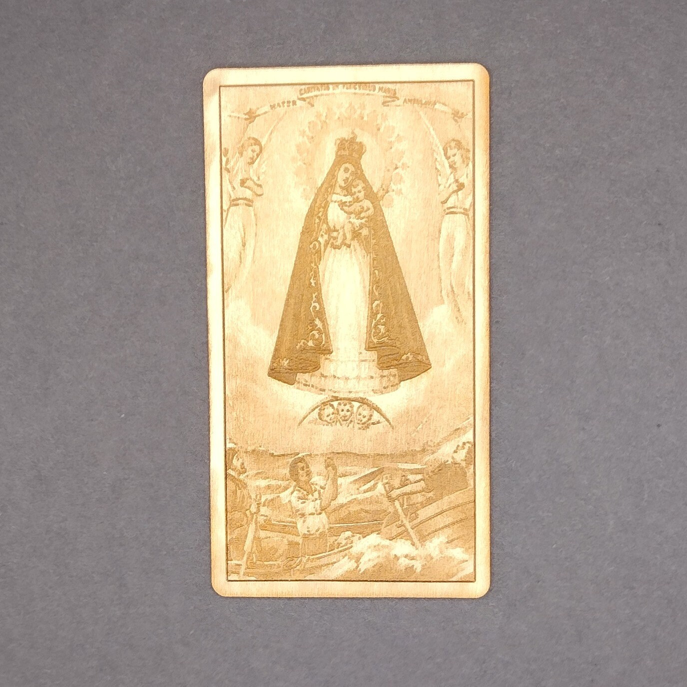 Saint Wooden Prayer Card Santa Barbara/ Caridad Del Cobre/ San Lazaro ...