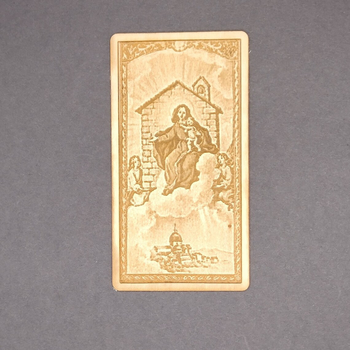 Saint Wooden Prayer Card Santa Barbara/ Caridad Del Cobre/ San Lazaro ...