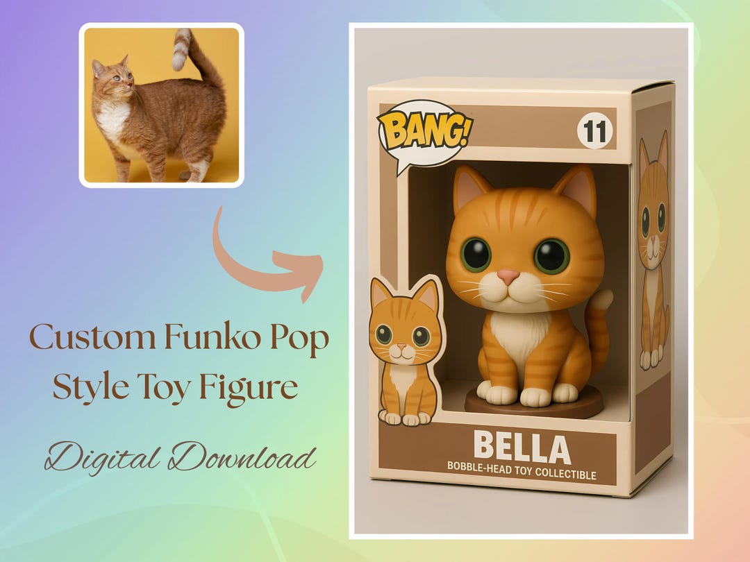 Custom Funko Pop Style Pet Portrait | Custom Digital Funko Pop ...