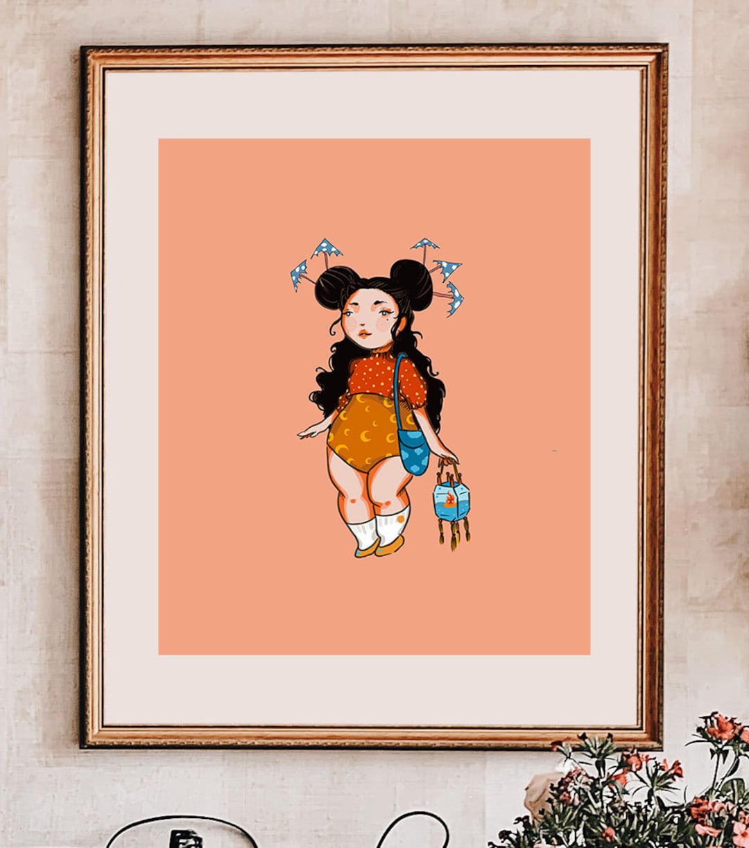 Cute Kawaii Girl Art Print, Digital Art Print, Wall Art - Etsy