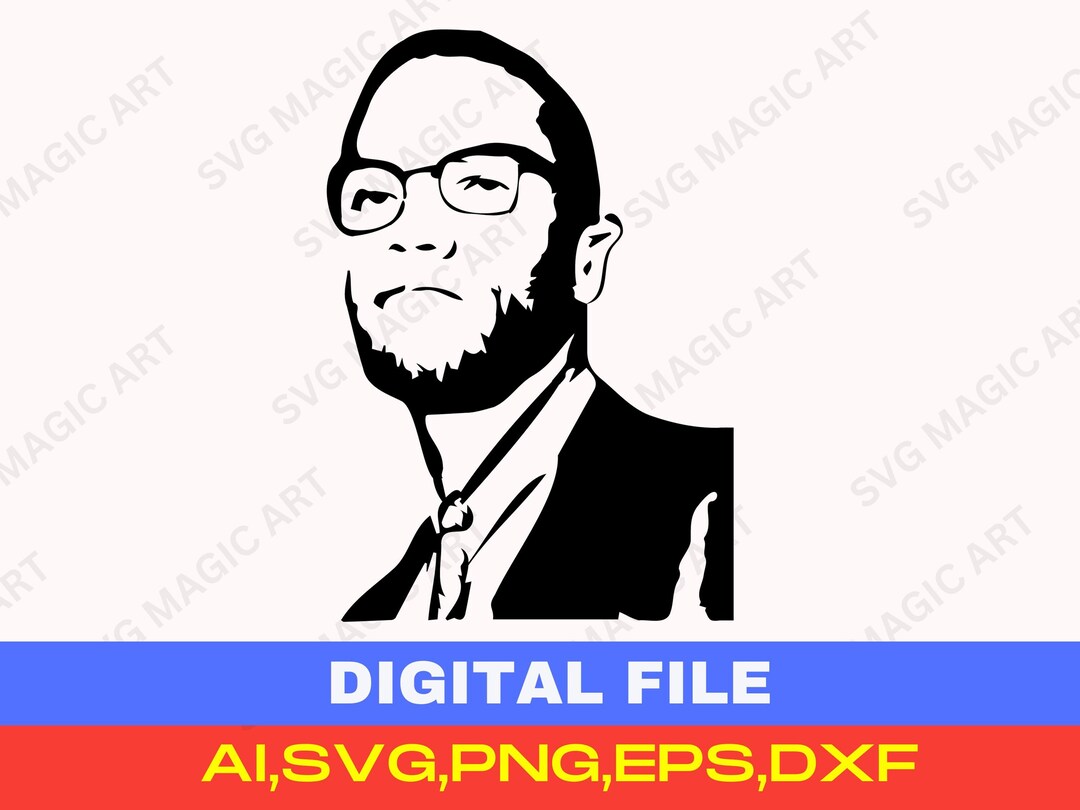 Malcolm X Svg, Black History, Juneteenth SVG, Fist SVG, Malcolm Little ...