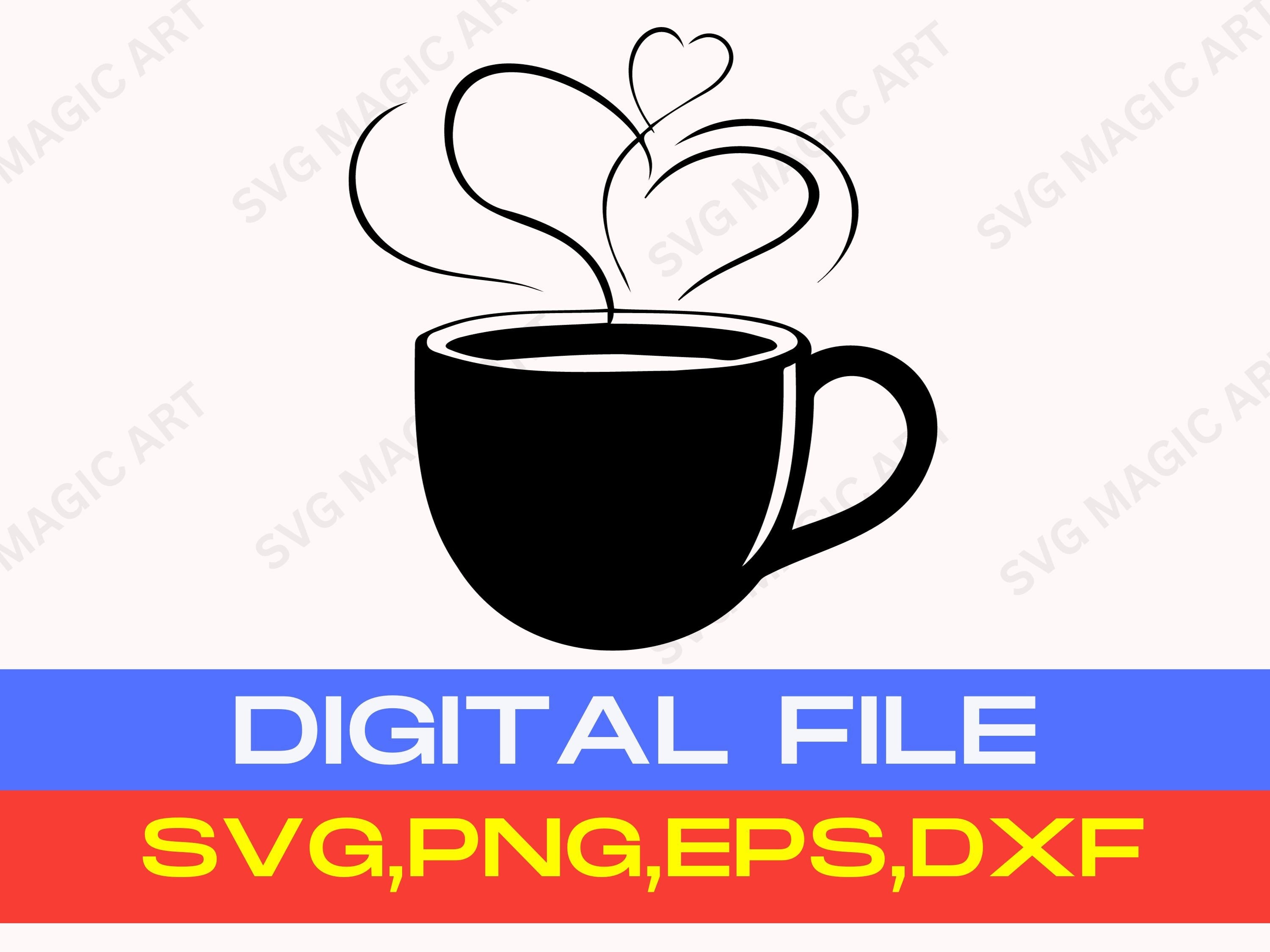 Mug With Heart Steam Svg,mug Svg , Coffee Svg ,coffee Svg for Cricut ...