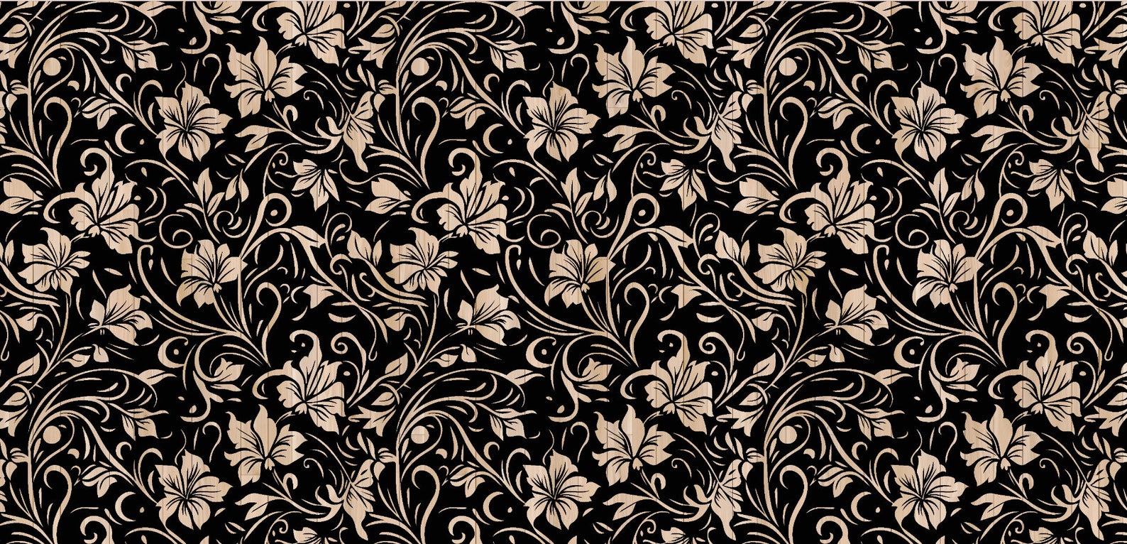 Seamless Scroll Pattern Svg,vector Seamless Floral Pattern, Digital ...