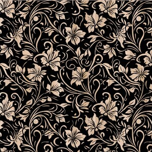 Seamless Scroll Pattern Svg,vector Seamless Floral Pattern, Digital ...