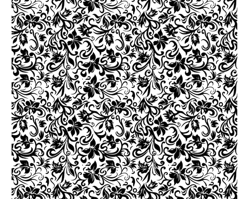 Seamless Scroll Pattern Svg,vector Seamless,floral Pattern, Digital ...