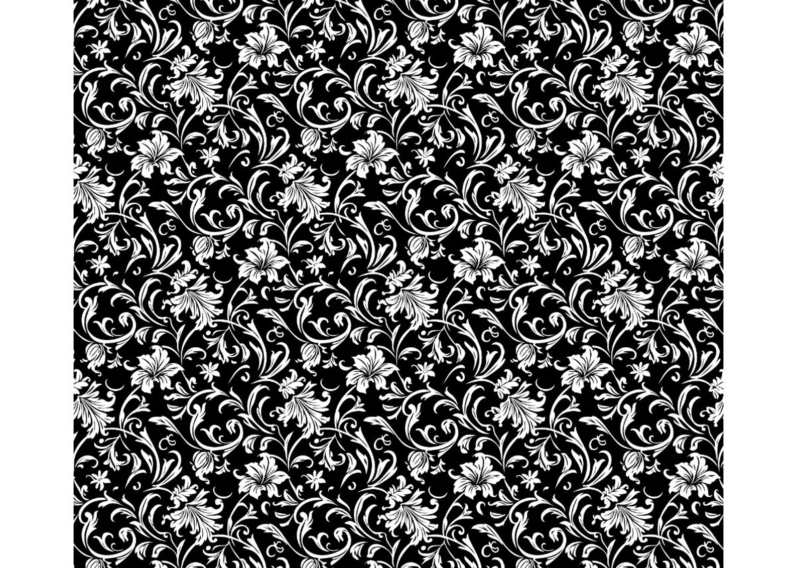 Seamless Scroll Pattern Svg,vector Seamless,floral Pattern, Digital ...