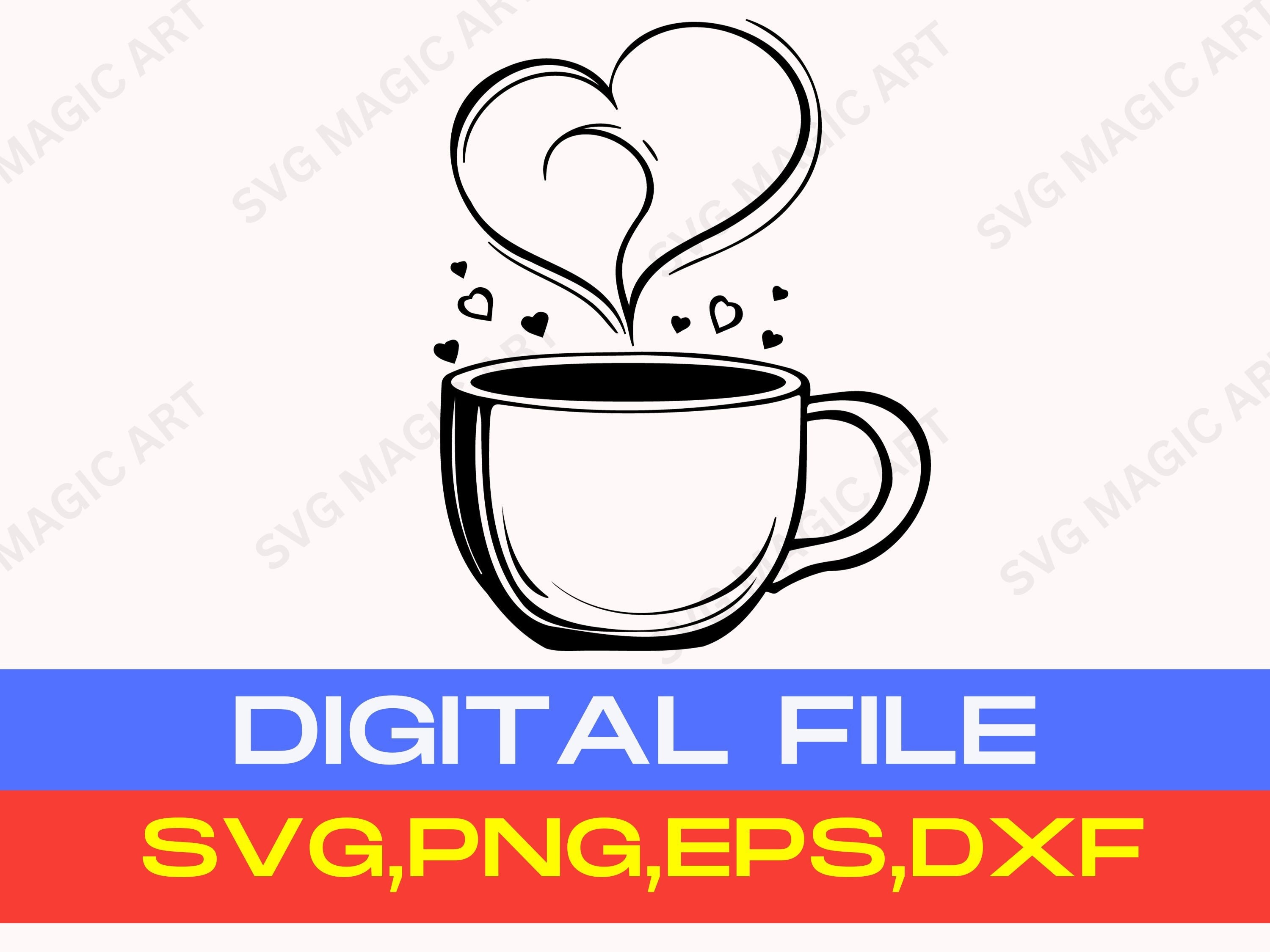 Mug Svg ,mug With Heart Steam Svg, Coffee Svg ,coffee Svg for Cricut ...