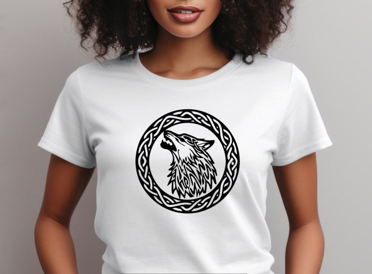 Wolf Celtic Circle Svg, Celtic Wolf Face,mystic Wolf Head Png,fenrir ...