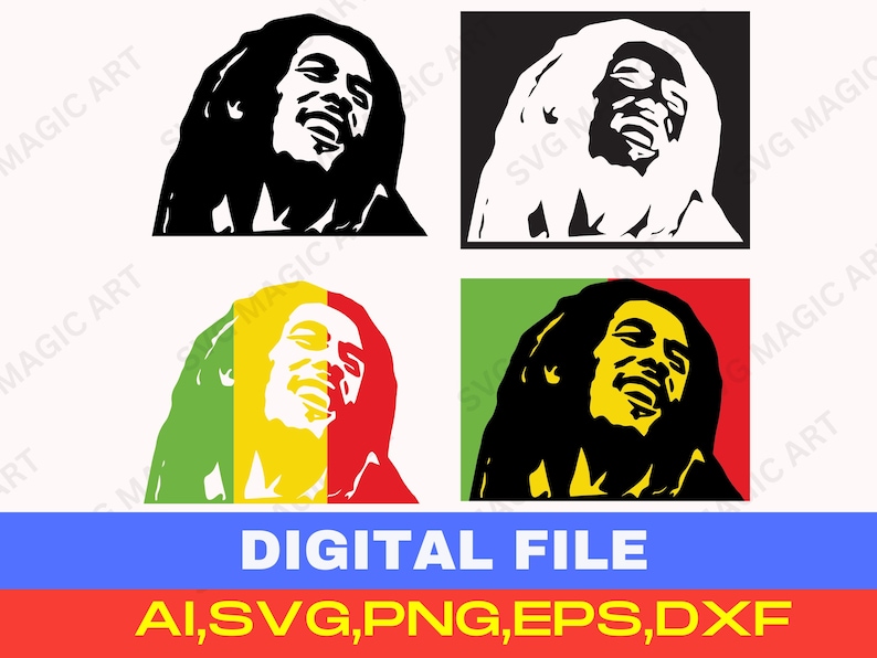 Bob Marley Svg Bundle,bobmarley Vector, Bobmarley Cutfile, Bobmarley ...