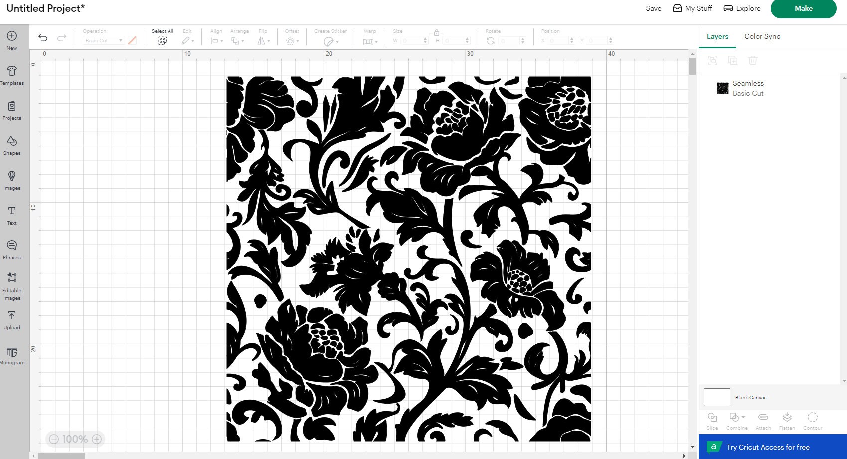 Seamless Scroll Pattern Svg,seamless Vector,floral Pattern, Digital ...