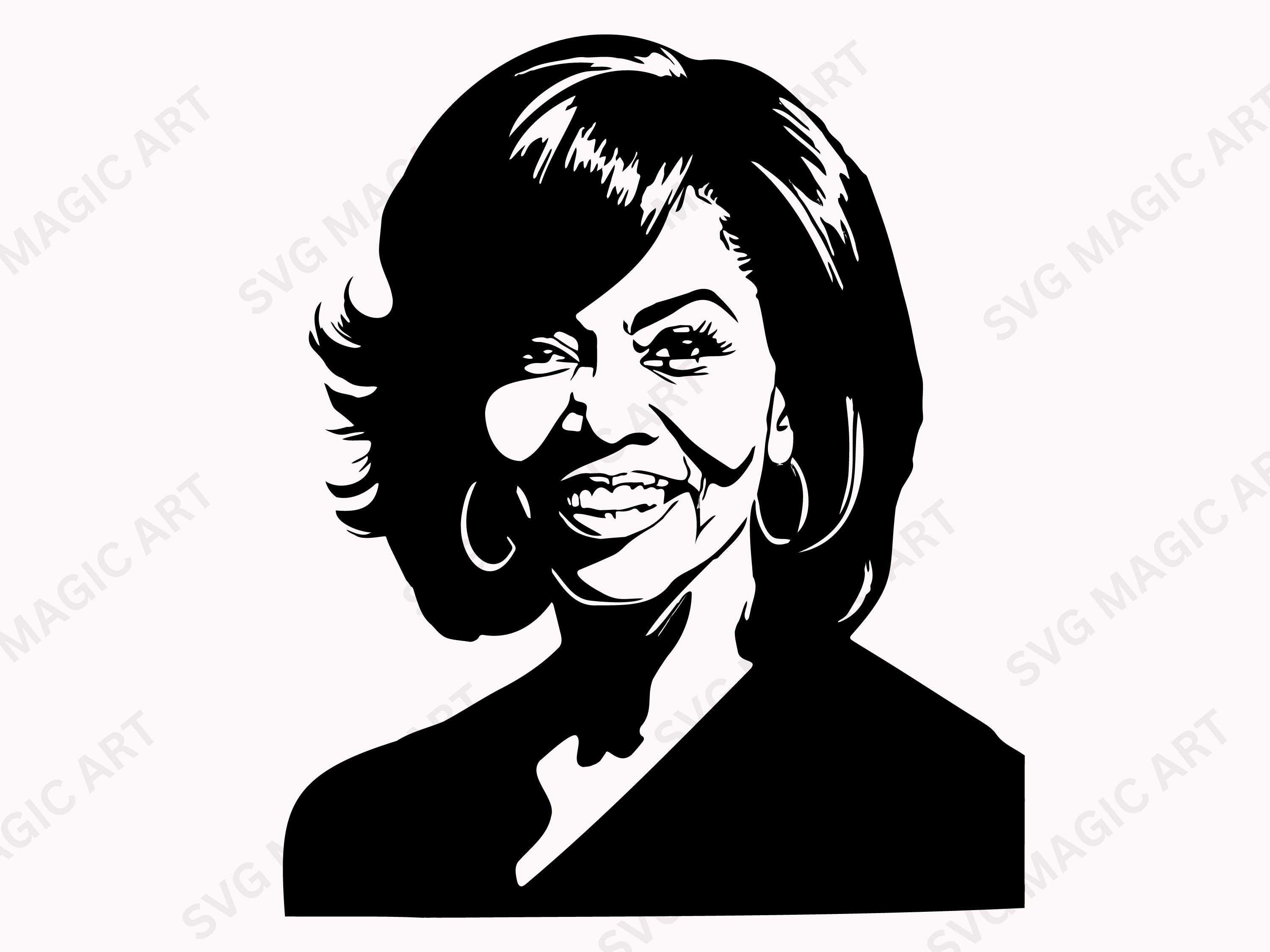 Michelle Obama Svg,black History Month Svg,historical Figures,black and ...