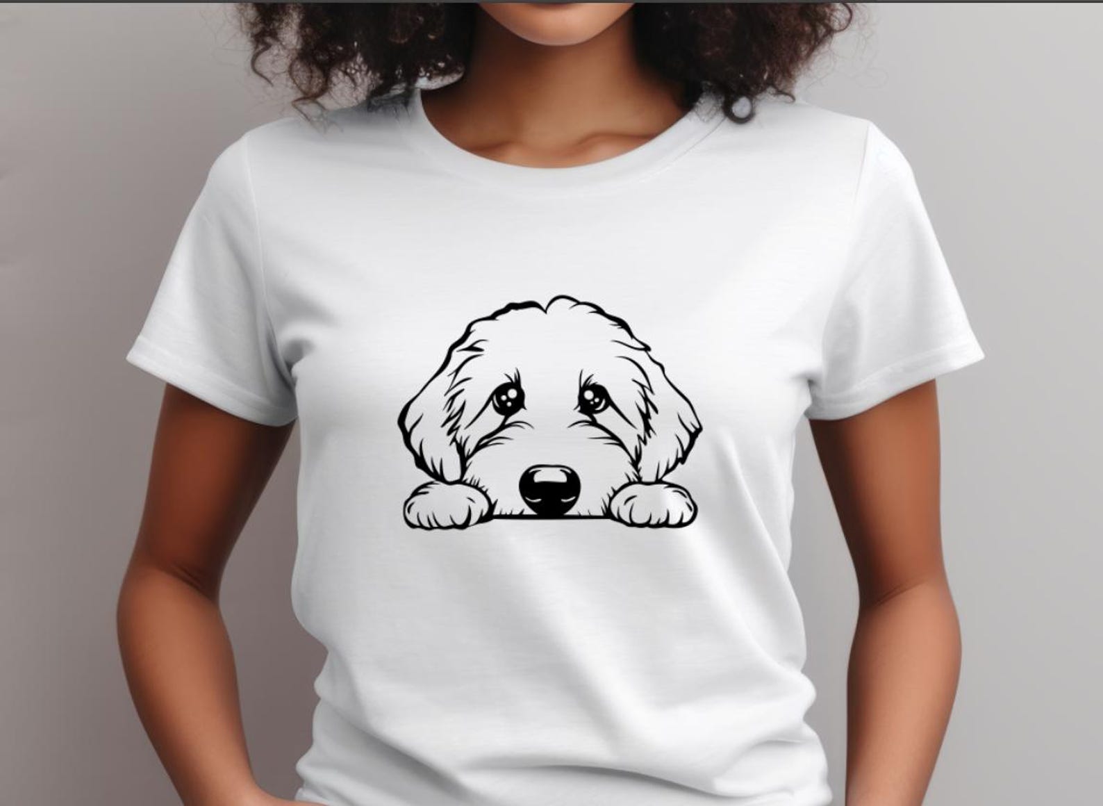 Golden Doodle Peeking SVG: Dog Portrait Files for Cricut - Etsy