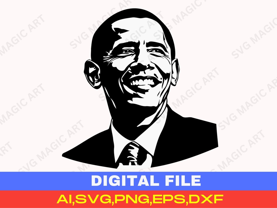 Barack Obama Smile Face Svg,black History Month Svg,historical Figures ...