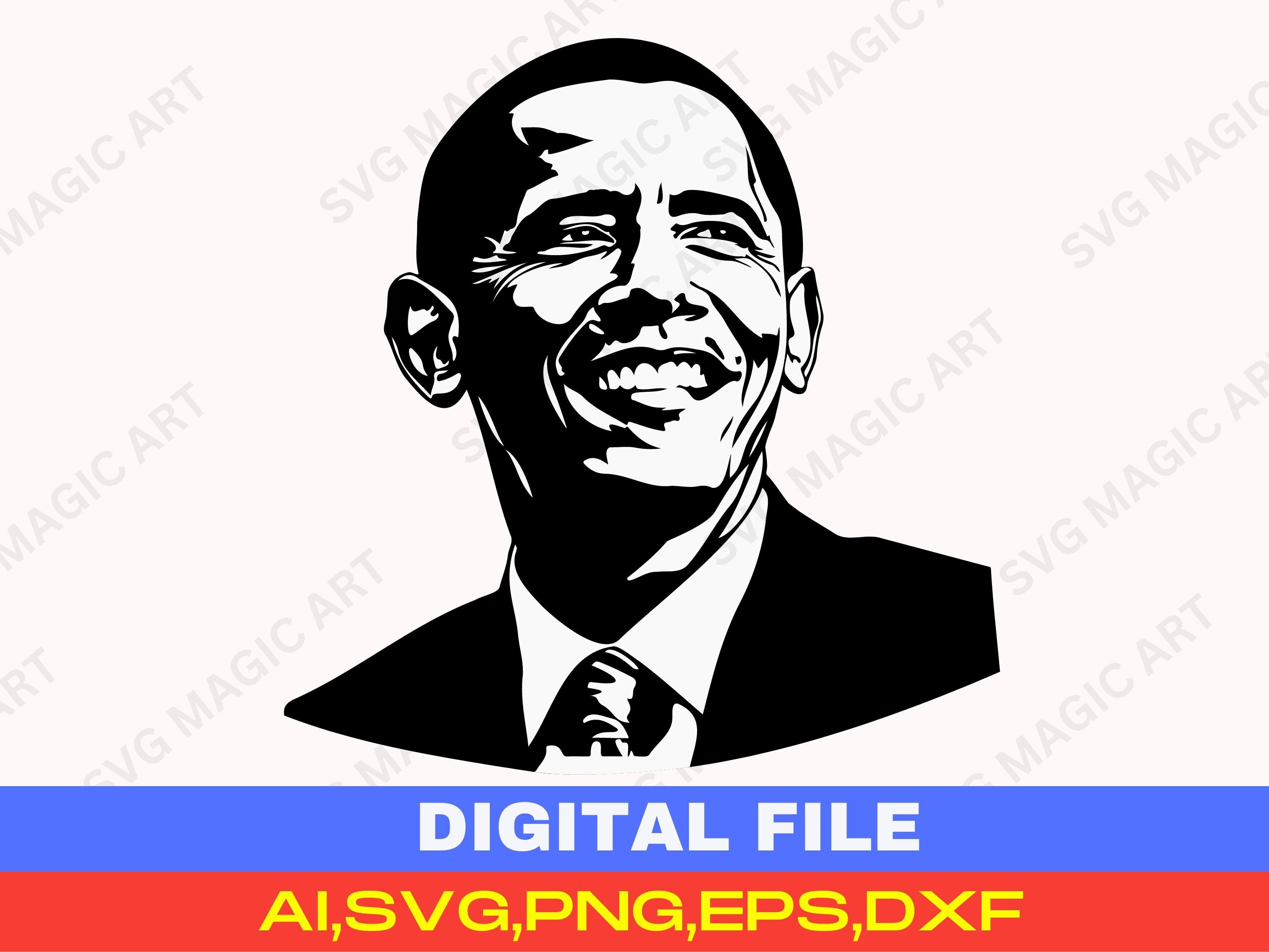 Barack Obama Smile Face Svg,black History Month Svg,historical Figures ...