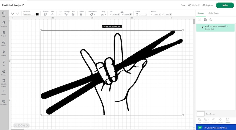 Rock on Hand Sign With Drumstick, Hand Holding Drum Sticks Svg ...