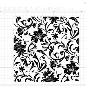 Seamless Scroll Pattern Svg,vector Seamless,floral Pattern, Digital ...