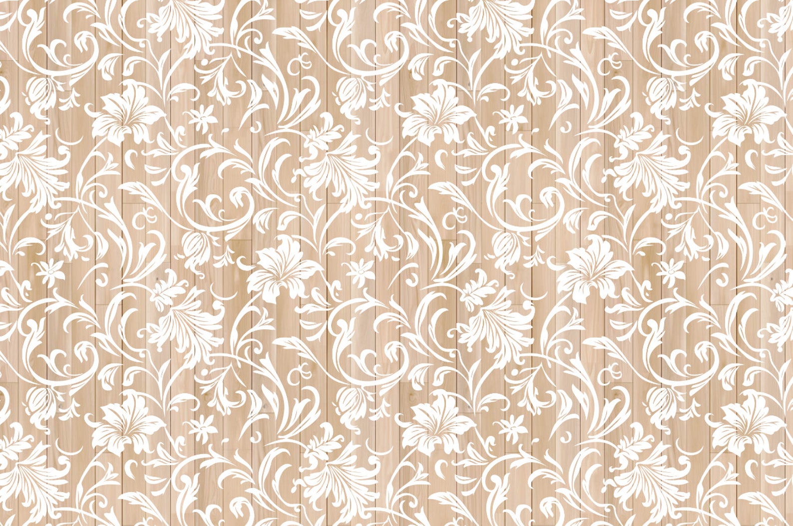 Seamless Scroll Pattern Svg,vector Seamless,floral Pattern, Digital ...