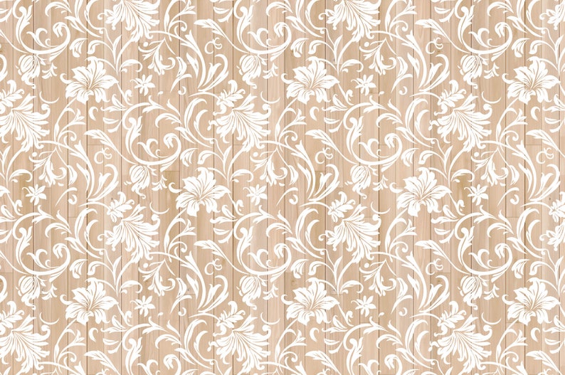 Seamless Scroll Pattern Svg,vector Seamless,floral Pattern, Digital ...