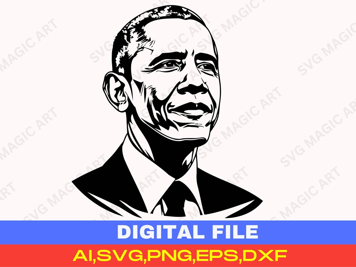 Barack Obama Svg,black History Month Svg,historical Figures,black and ...