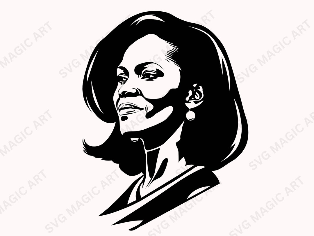Michelle Obama Svg,black History Month Svg,empowered Women,historical ...