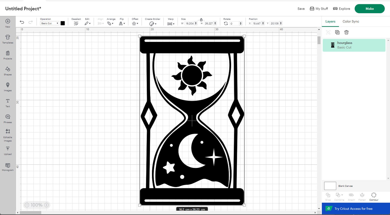 Hourglass With Moon and Sun SVG, Sand Clock Svg, Sand Time SVG, Clock ...
