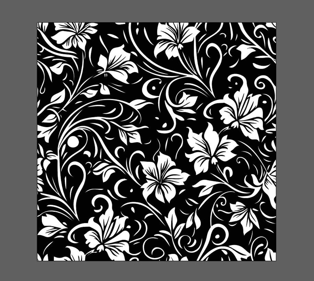 Seamless Scroll Pattern Svg,vector Seamless Floral Pattern, Digital ...