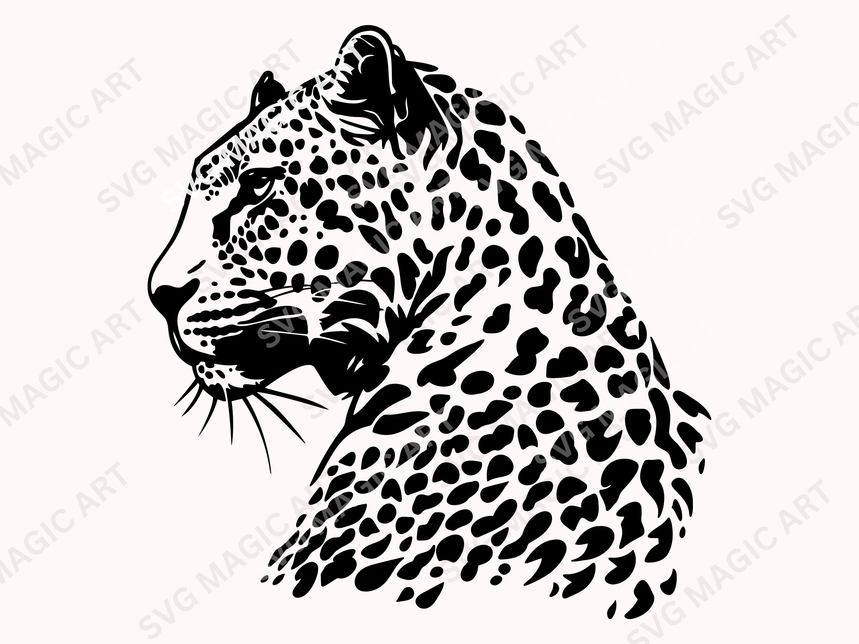 Leopard Head SVG, Jaguar Svg, Leopard Clipart, Leopard Files for Cricut ...