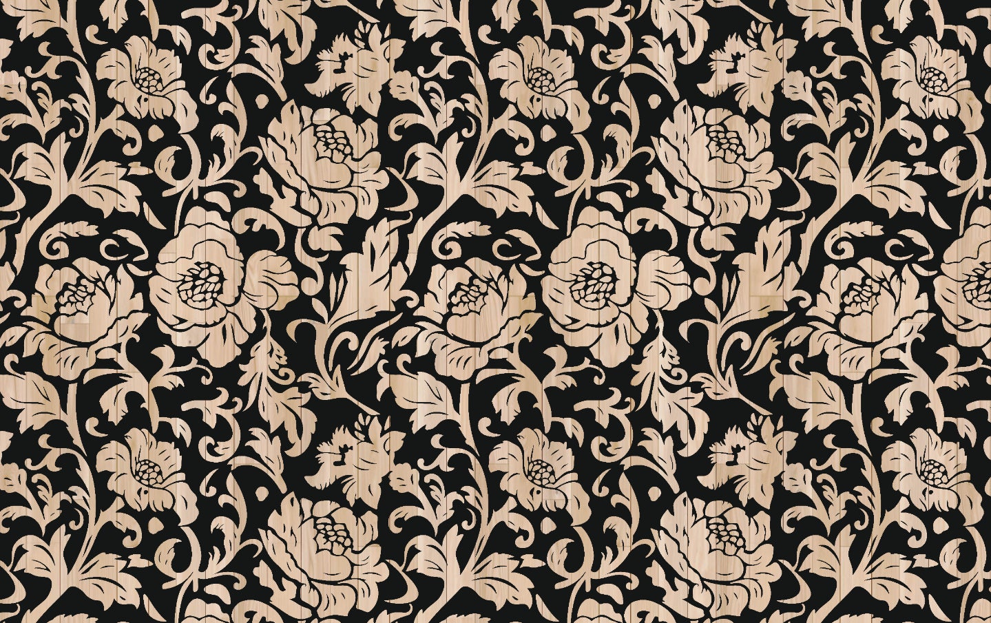 Seamless Scroll Pattern Svg,seamless Vector,floral Pattern, Digital ...