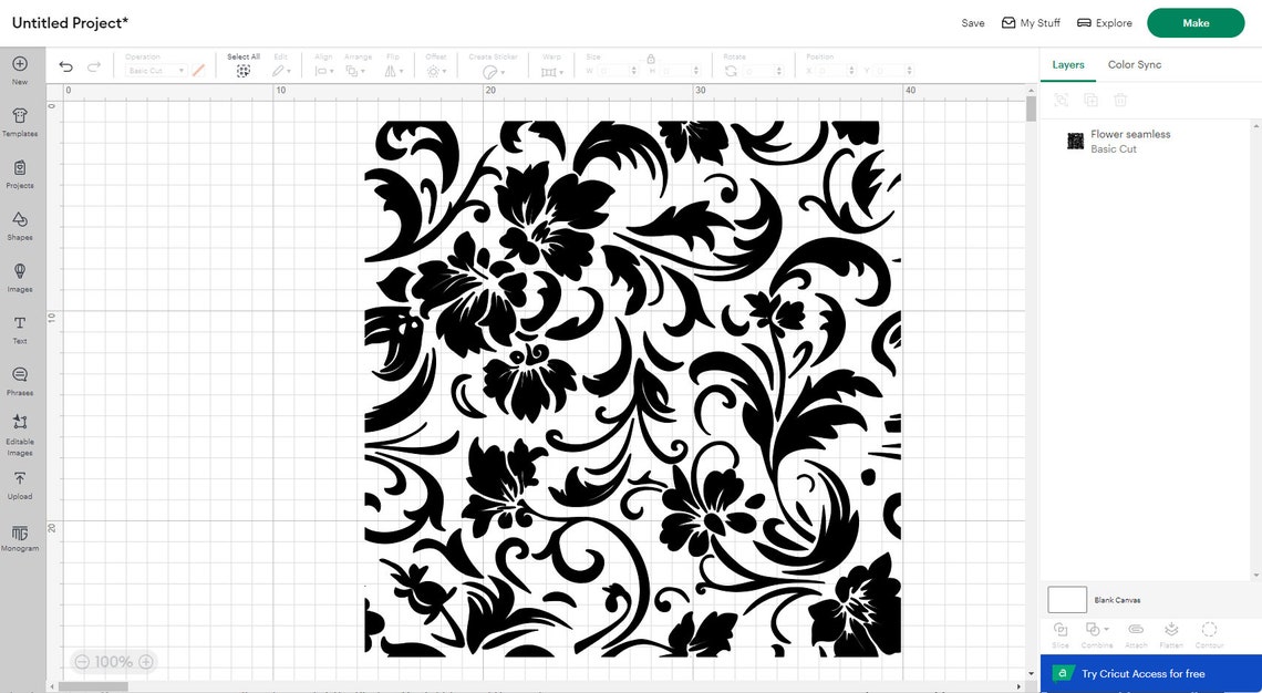 Tooled Leather Seamless Pattern Floral Svg, Floral Pattern Svg, Western ...