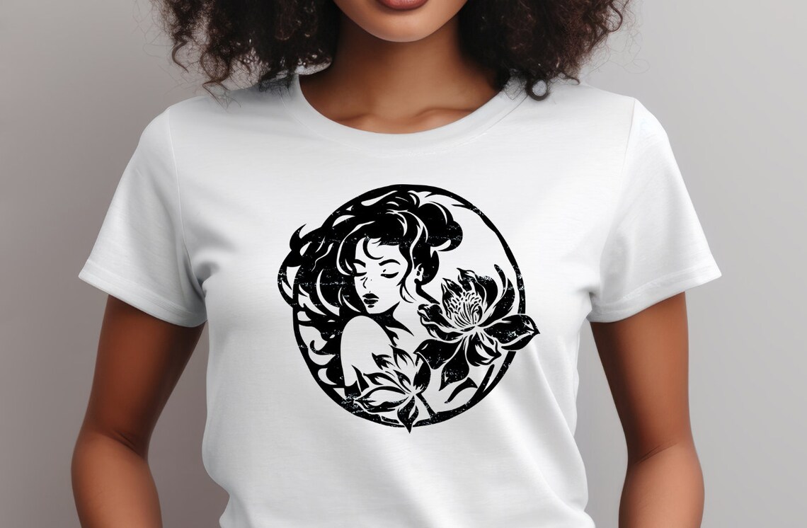 Floral Woman SVG, Floral Girl SVG, Beautiful Woman SVG, Woman Svg ...