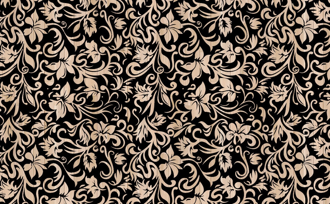 Seamless Scroll Pattern Svg,vector Seamless,floral Pattern, Digital ...