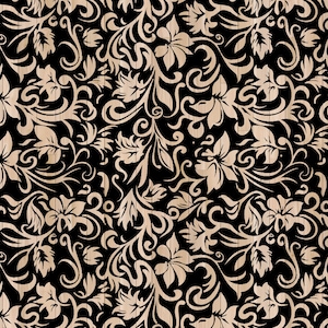 Seamless Scroll Pattern Svg,vector Seamless,floral Pattern, Digital ...