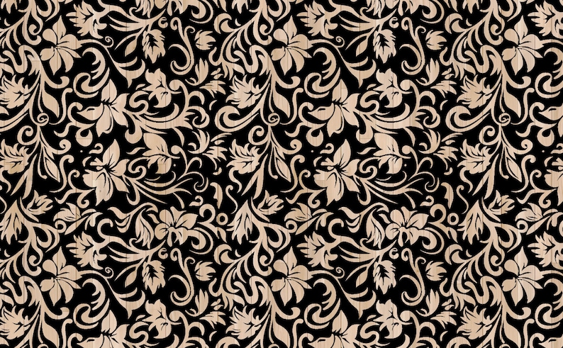 Seamless Scroll Pattern Svg,vector Seamless,floral Pattern, Digital ...