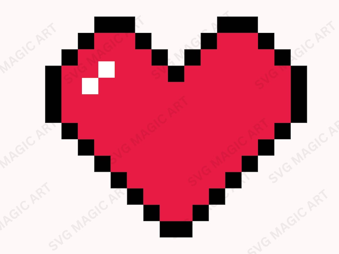 Pixel Heart Svg, Valentine's Day Heart Bundle Svg,pixel Heart Clipart ...