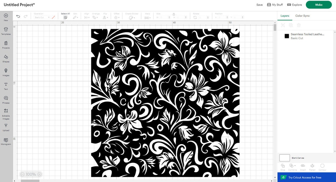 Tooled Leather SVG, Western Tooled Leather,tooling Leather, Seamless ...