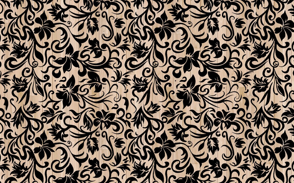 Seamless Scroll Pattern Svg,vector Seamless,floral Pattern, Digital ...