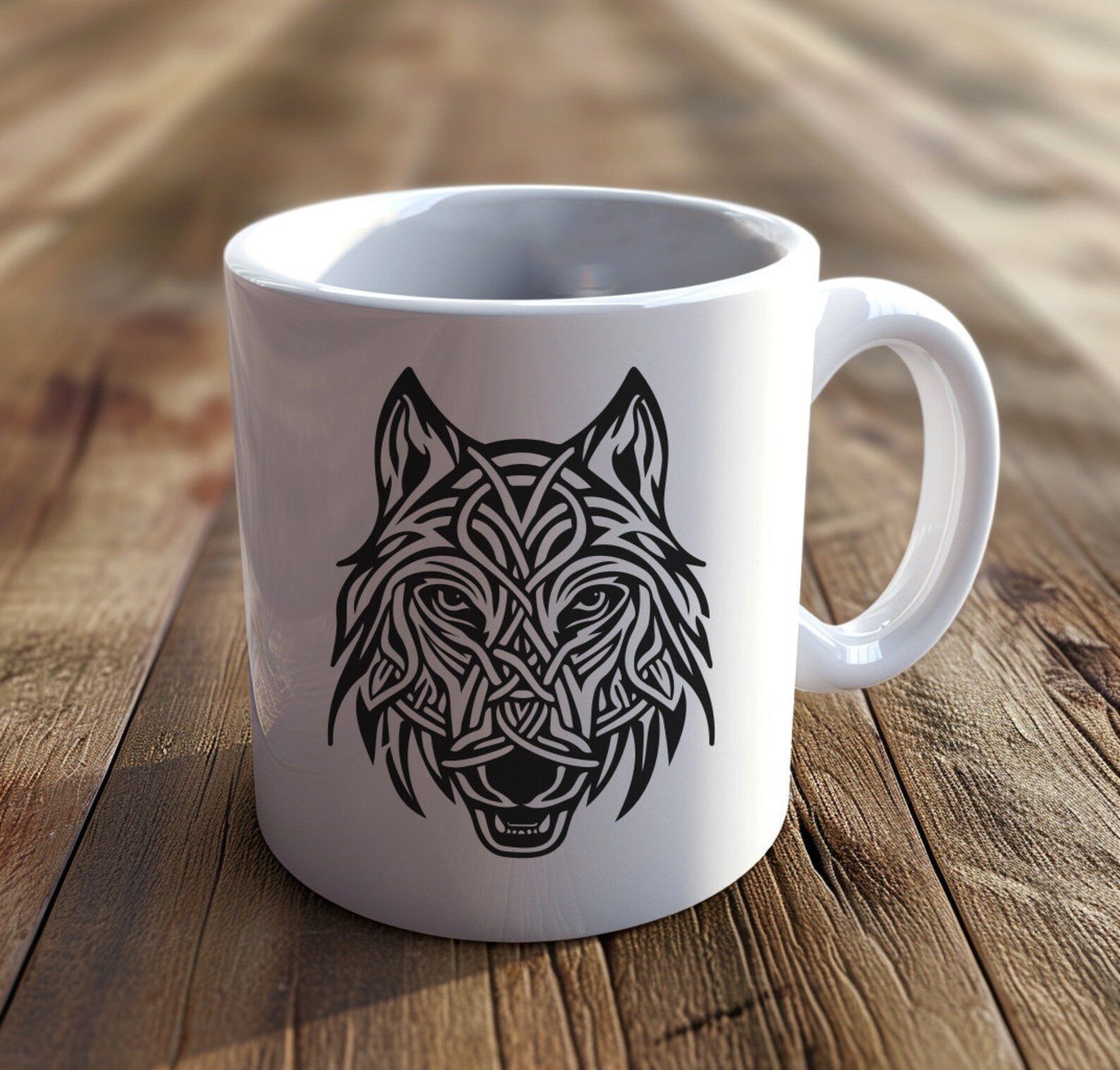 Mystic Wolf Head,celtic Wolf Face,fenrir Svg,norse Mythology Wolf Svg ...