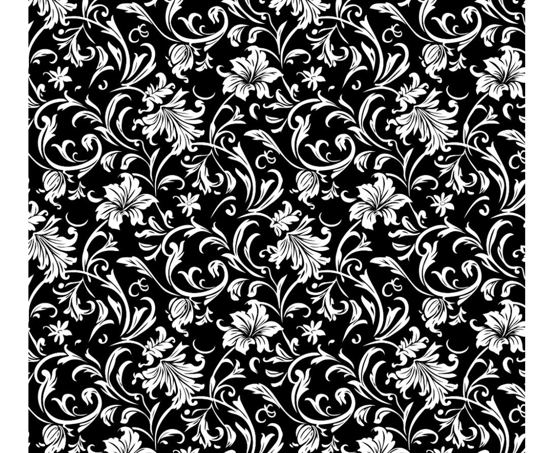 Seamless Scroll Pattern Svg,vector Seamless,floral Pattern, Digital ...