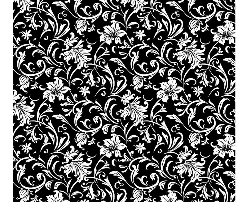 Seamless Scroll Pattern Svg,vector Seamless,floral Pattern, Digital ...