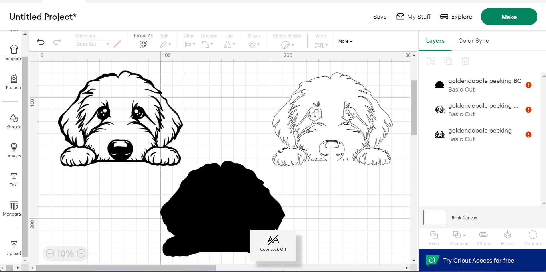 Golden Doodle Peeking SVG: Dog Portrait Files for Cricut - Etsy
