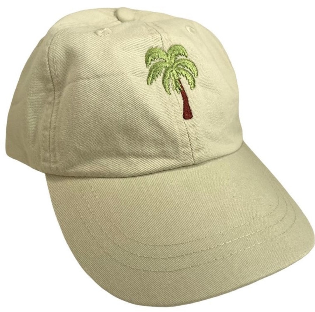 Palm Tree Cotton Hat Embroidered Cap Vacation Cap - Etsy