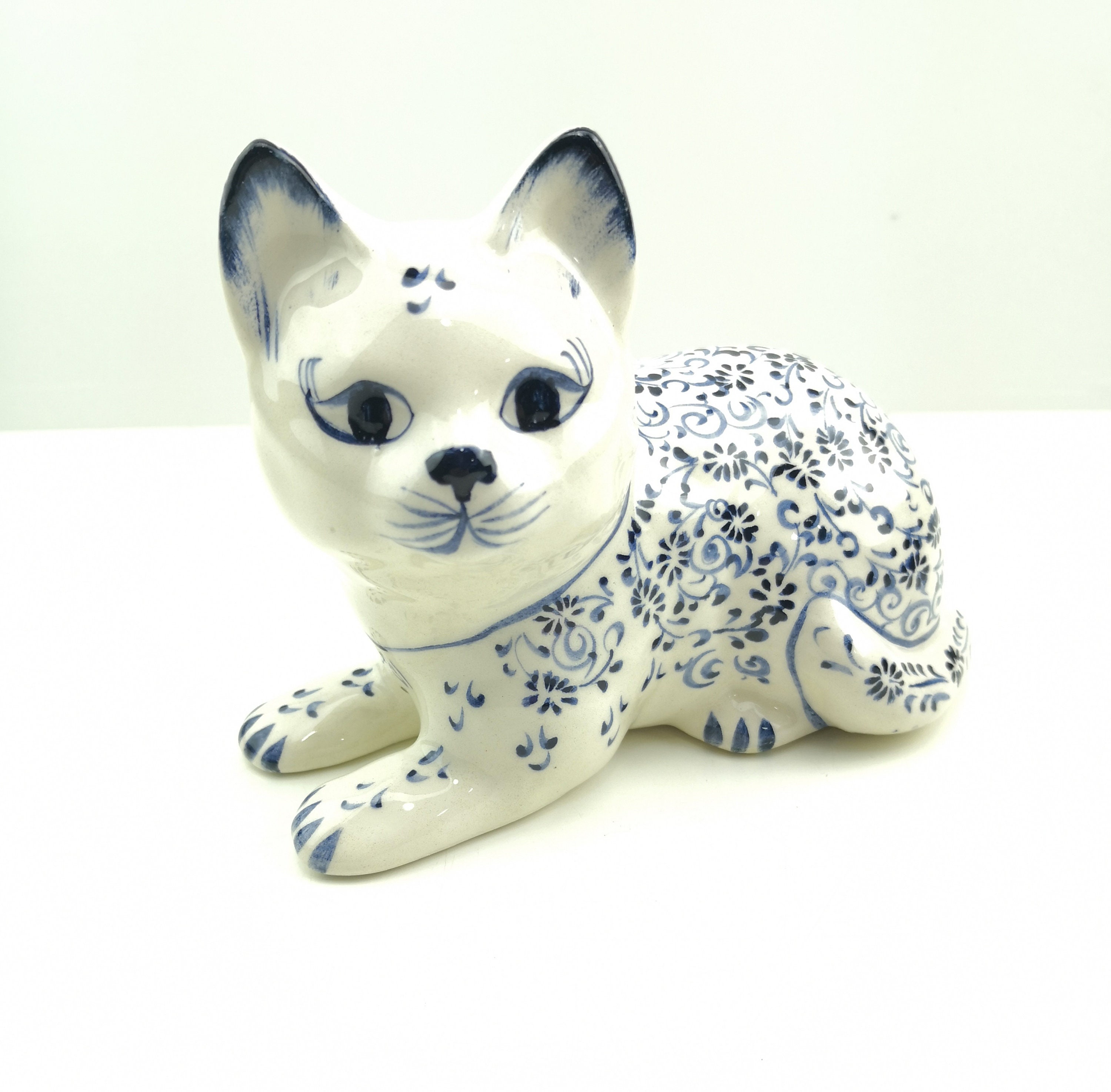Handmade Ceramic Cats - Hand Painted Turkish Pottery - Etsy