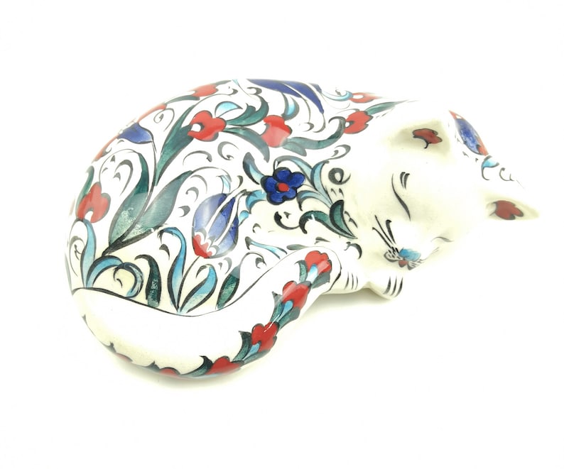 Handmade Ceramic Cats - Hand Painted Turkish Pottery - Etsy